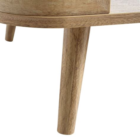 Izzy Curved Rattan Coffee Table Natural Daals
