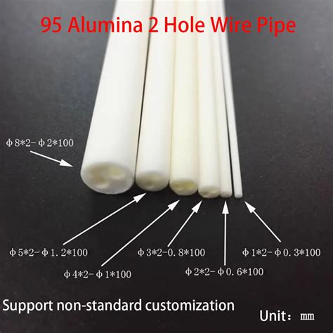 95 Alumina Ceramic Tube 2 Hole Wire Pipe Corundum Tube Hollow