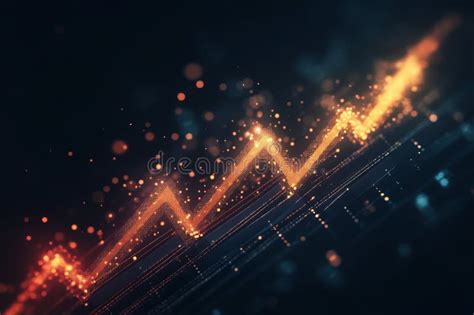 Dynamic Data Visual Trend Illustrating Market Growth In Digital Financial Analytics Stock