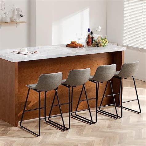 Modern Bar Stools Set Of 4 Bar Stools Kitchen Island Minimalist