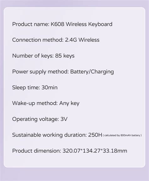 Bow Usb Wireless Keyboard K608 Mini Portable 2 4g Ergonomic 84 Keys Battery Charging Colorful