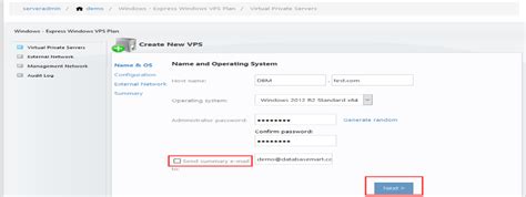 how to create vps by websitepanel database mart