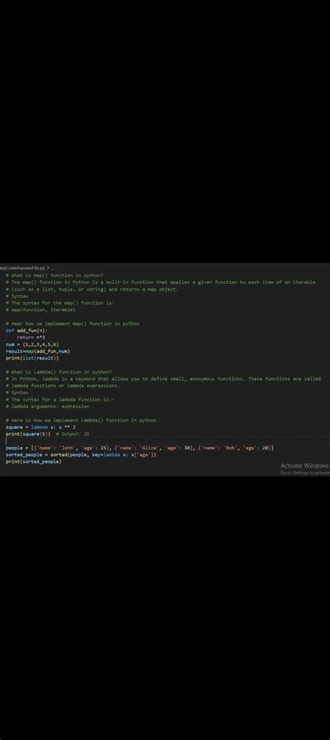 Python Lambdafunction Mapfunction Datascience Pythontips Krishnanand Shah