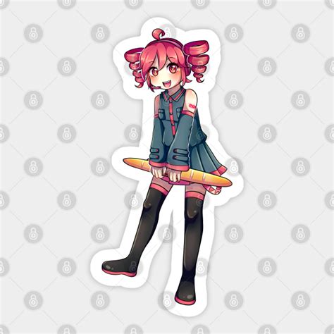 Vocaloid Utauloid Kasane Teto Vocaloid Sticker Teepublic