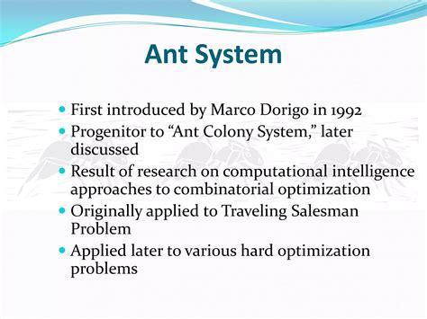 Ant Colony Optimization Pptx Computer Networking Computing