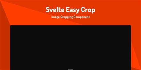 svelte easy crop image cropping component made with svelte