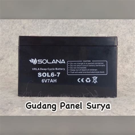 Jual Aki Battery Baterai Accu Solana V Ah V Ah Sol Vrla Deepcycle