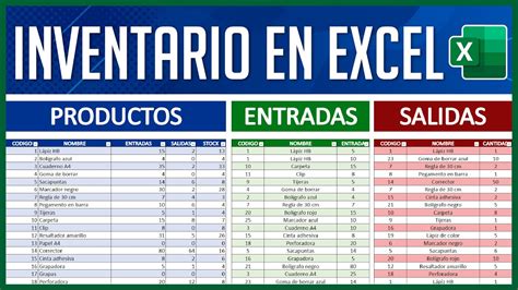 Aprende A Crear Un Inventario En Excel Control De Stock Entradas Y