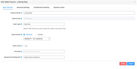 Conditional Formatting In Ninja Tables