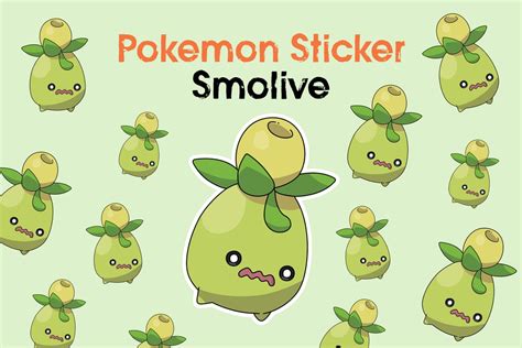 Pokemon Smolive Sticker Olive Pokemon Etsy