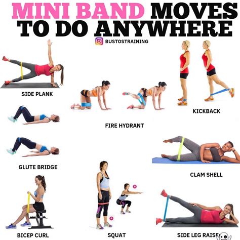 Band Excerises Mini Resistance Band Workout Mini Resistance Band