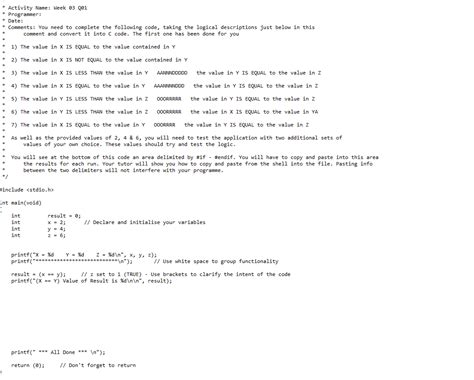 Solved Activity Name Week 03 201 Programmer Date