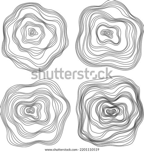 Abstract Tree Rings Vector Topographic Map Stock Vector Royalty Free Shutterstock