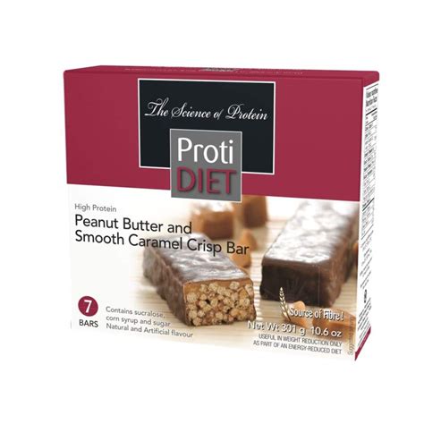 Proti Diet 15g Protein Bars Peanut Butter And Smooth Caramel Crisp