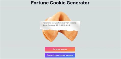 Fortune Cookie Generator Generate Fortune Cookie And Custom Fortune