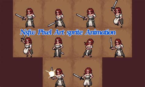 Create Pixel Art Character Pixel Sprite Sheet Nsfw Pixel Art Sprite Animation By