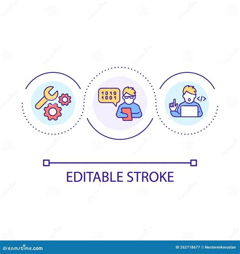 Software Testing Loop Concept Icon Stock Vector Illustration Of Solution Line