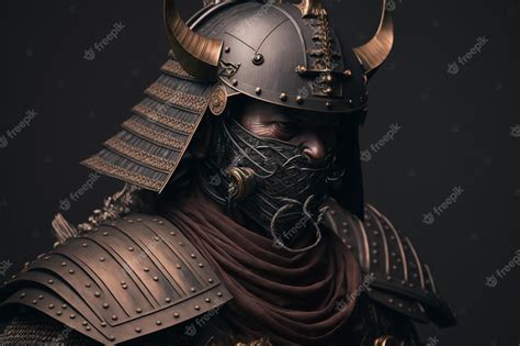 Premium AI Image | A samurai warrior with horns and a mask