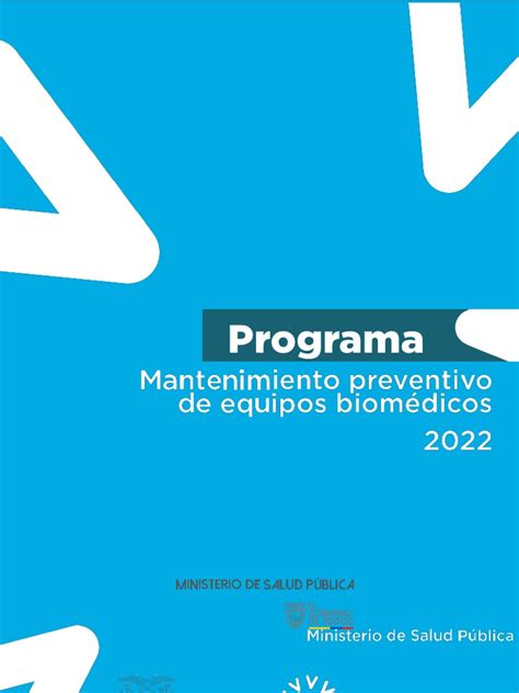 Protocolo Programa De Mantenimiento Preventivo De Equipos BiomÉdicos