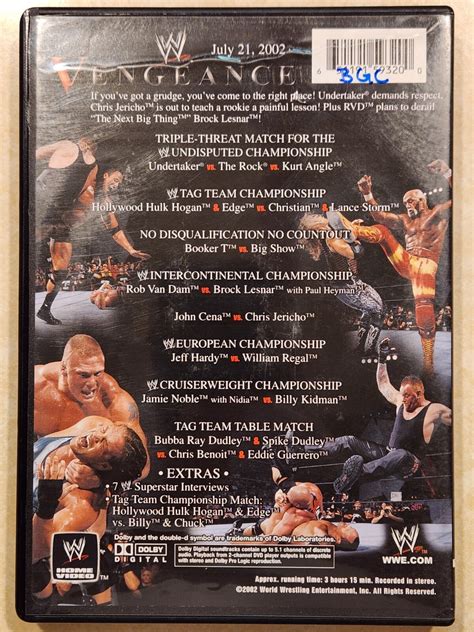 Wwe Vengeance Quick And Merciless The Rock Undertaker Kurt Angle