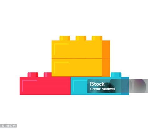 플라스틱 장난감 벽돌 또는 어린이 블록 건설 벡터 플랫 만화 일러스트 요소 격리 블럭에 대한 스톡 벡터 아트 및 기타 이미지 블럭 블록 벽돌 Istock