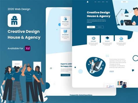 Creative Design Agency Web Ui Kit Free Xd Resource Adobe Xd Elements