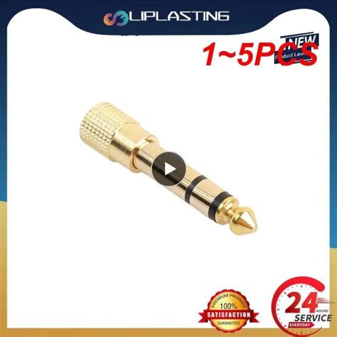 1~5pcs Headphone Audio Adapter Amplifier Jacks 65mm Male To 35mm
