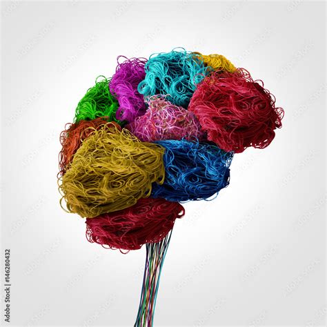 Tangled Human Brain Concept Stock Illustration Adobe Stock