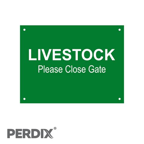 Livestock Please Close Gate Gate Sign — Perdix Wildlife Supplies