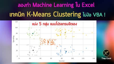 ลองทำ Machine Learning ใน Excel เทคนิค K Means Clustering แบบไม่ง้อ Vba