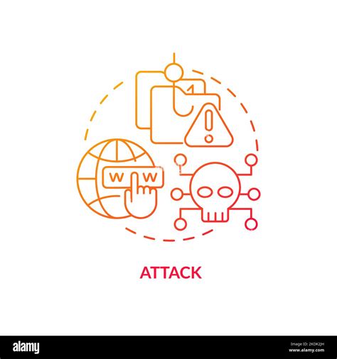 Attacks red gradient concept icon Stock Vector Image & Art - Alamy