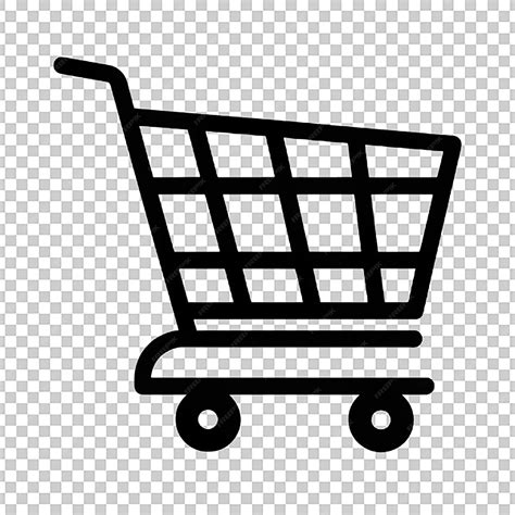 Simple Outline Of A Shopping Cart Icon Bold Lines Clean And Minimalistic Premium Ai Generated Psd