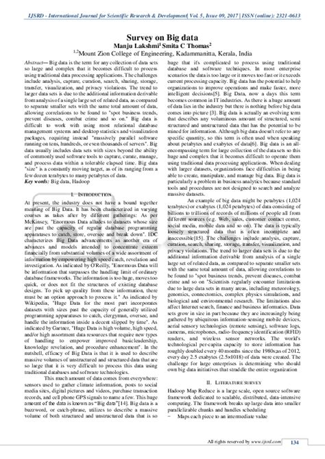 pdf survey on big data ijsrd international journal for scientific research and development