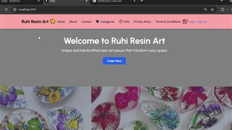 nextjs sanity ecommerce resinart webdevelopment uiux sirashraib