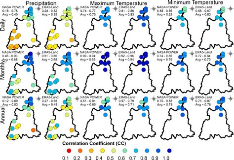 Spatial Distribution Of Correlation Coefficient Cc Results For Nasa