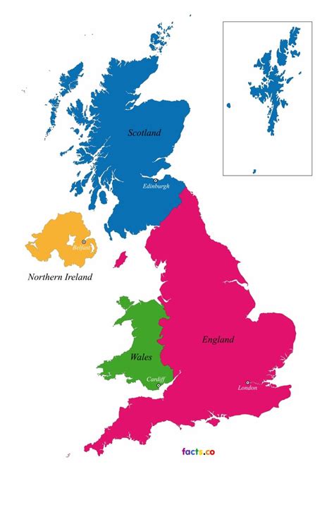 Map Of United Kingdom Uk Regions Political And State Map Of