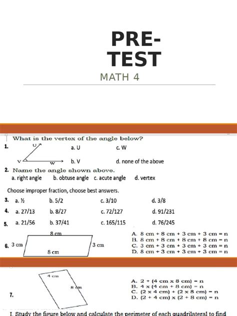 Math Pre Test Pdf