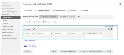 Create A Prescriptive Rule