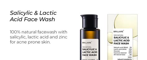 Buy Brillare 2 Salicylic And 10 Lactic Acid Face Wash For Acne Prone