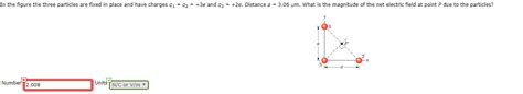 Solved In The Figure The Three Particles Are Fixed In Place Chegg