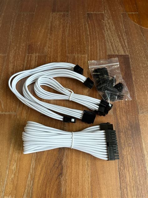 Ezdiy Fab Psu Extension Cable Sleeved Custom Mod Pc Power Supply Cable Soft Nylon Braided With