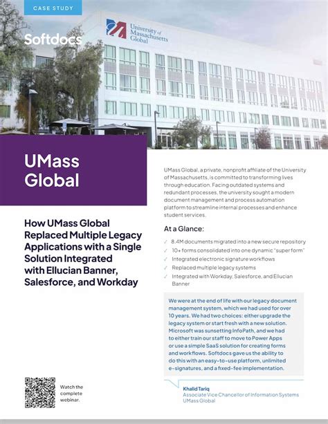 Umass Global Replaced Legacy Dms And E Signatures With Etrieve