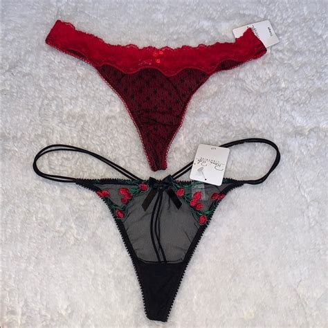 Rene Rofe Intimates And Sleepwear Two Black And Red Lace Rene Rofe