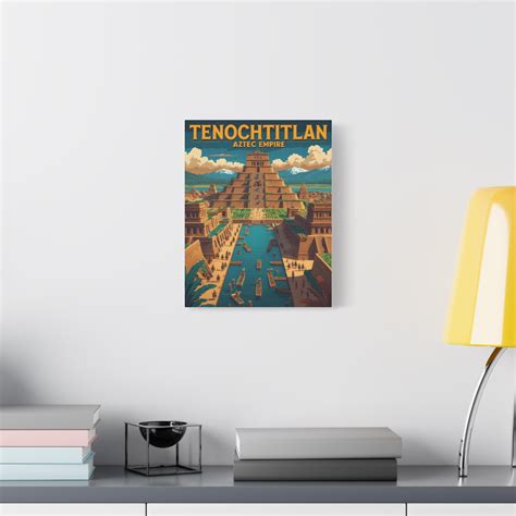 Tenochtitlan Canvas Print Aztec Empire Wall Art Ancient Mexico