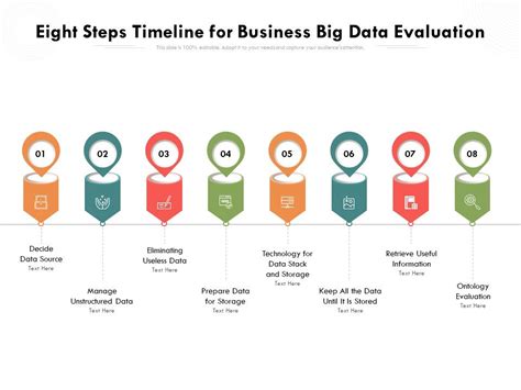 Eight Steps Timeline For Business Big Data Evaluation Ppt Powerpoint