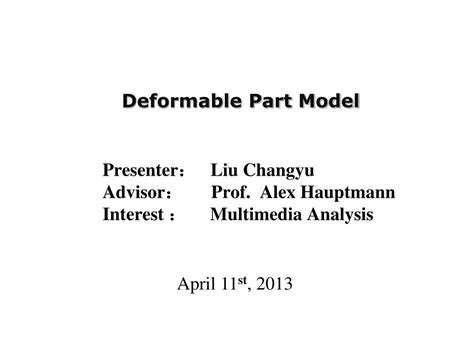 Ppt Deformable Part Model Powerpoint Presentation Free Download Id3850279