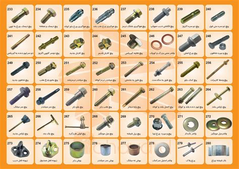 انواع پیچ و مهره خودرو کوییک فروشگاه نوبخت