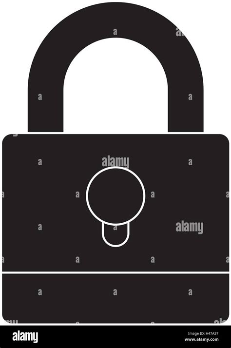 Silhouette Padlock With Black Body And Shackle Stock Vector Image And Art Alamy