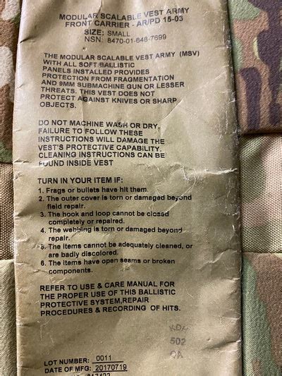 Kdh Multicam Army Modular Scalable Vest Sps Msv W 3a Soft Armor