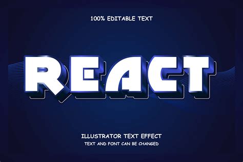 React Text Effect Graphic By Gladiator Studio Creative Fabrica